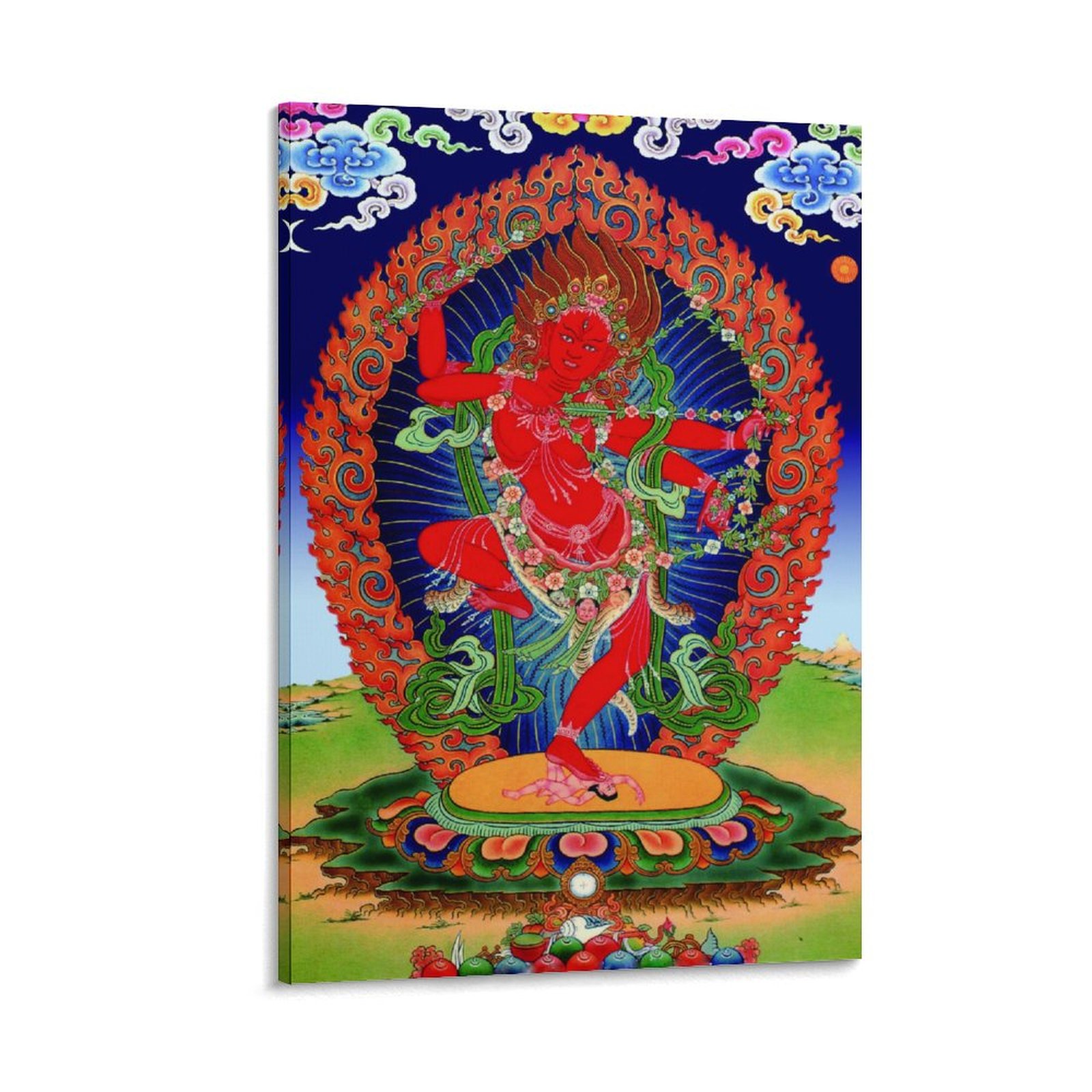 Red Tara Tibetan Thangka Artworks Gifts Canvas Painting Poster Wall Art ...