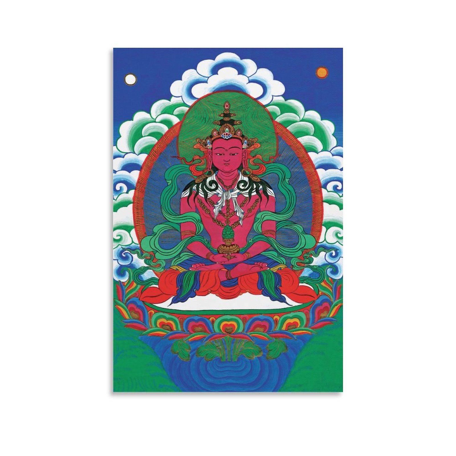 Red Tara Tibetan Thangka Painting Poster Poster Cool Artworks Painting ...