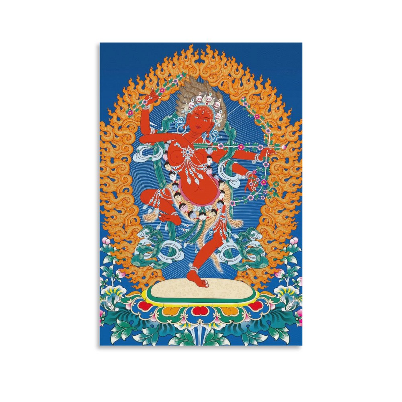 Red Tara Tibetan Thangka Painting Posters Canvas Art Poster and Wall ...