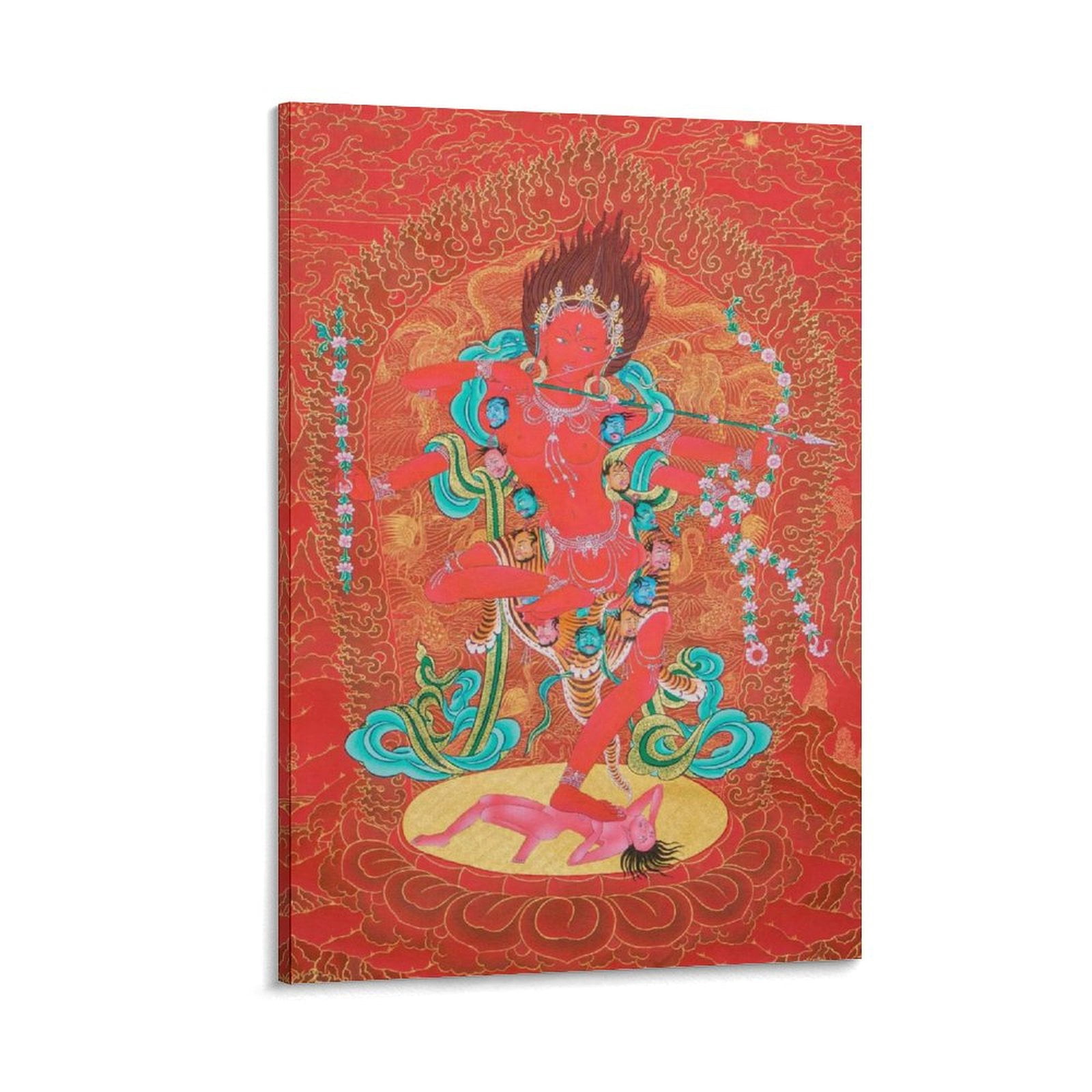 Red Tara Tibetan Thangka Posters Canvas Art Poster and Wall Art Picture ...