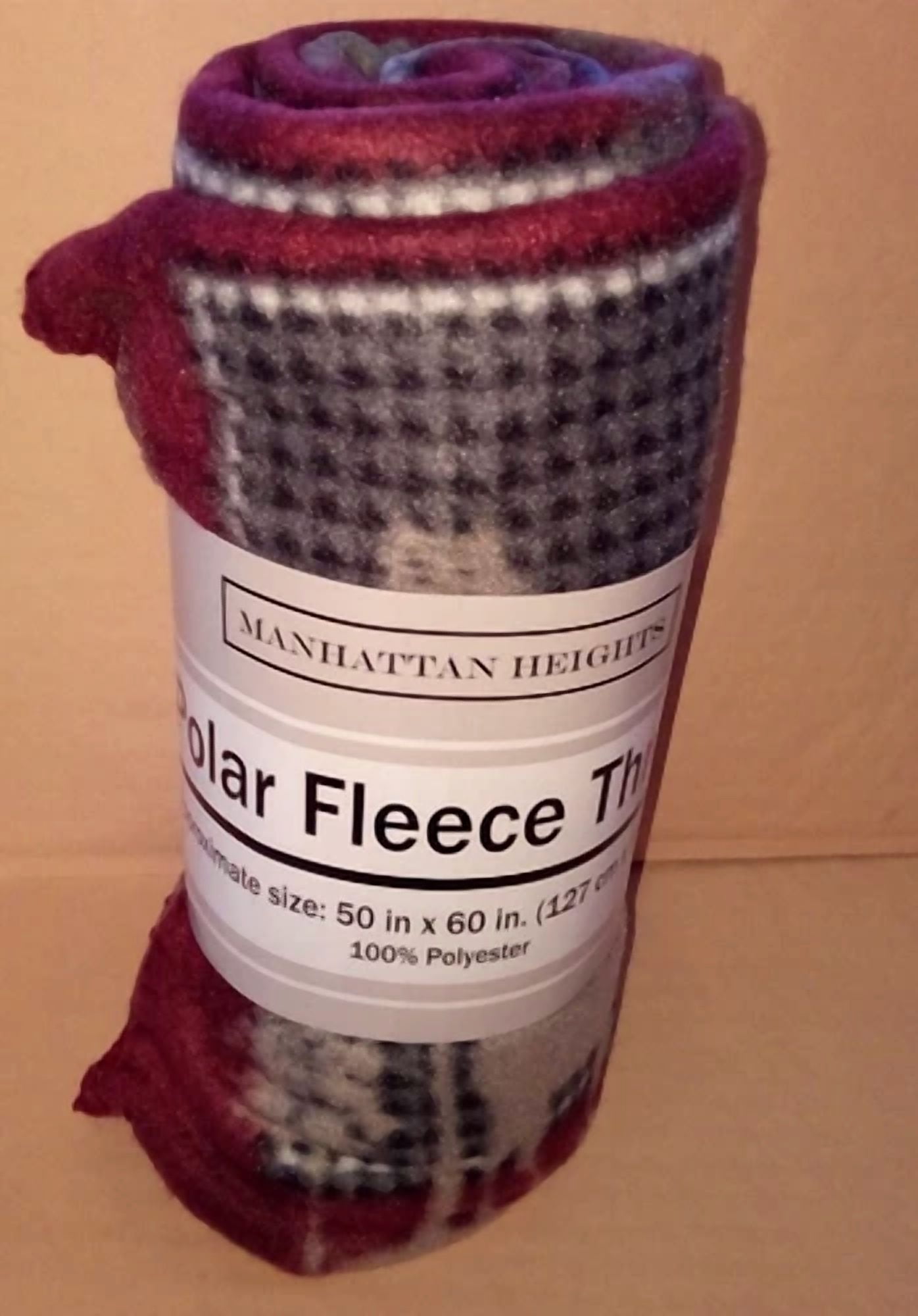 Red Tartan Holiday With Nature Motiff Blanket 50"X 60" By Manhattan ...