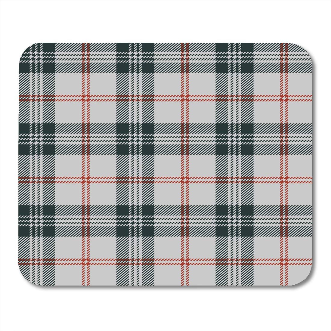 Red Tartan Plaid Grey Scottish Traditional Black Abstract Mousepad ...