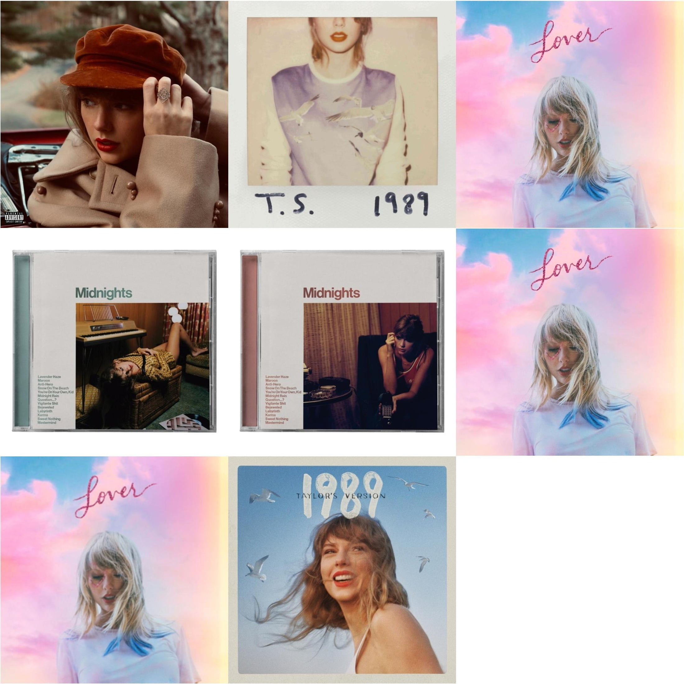 Red (Taylor's Version) (Edited) (2CD) & 1989 & Lover (Deluxe) (Version ...