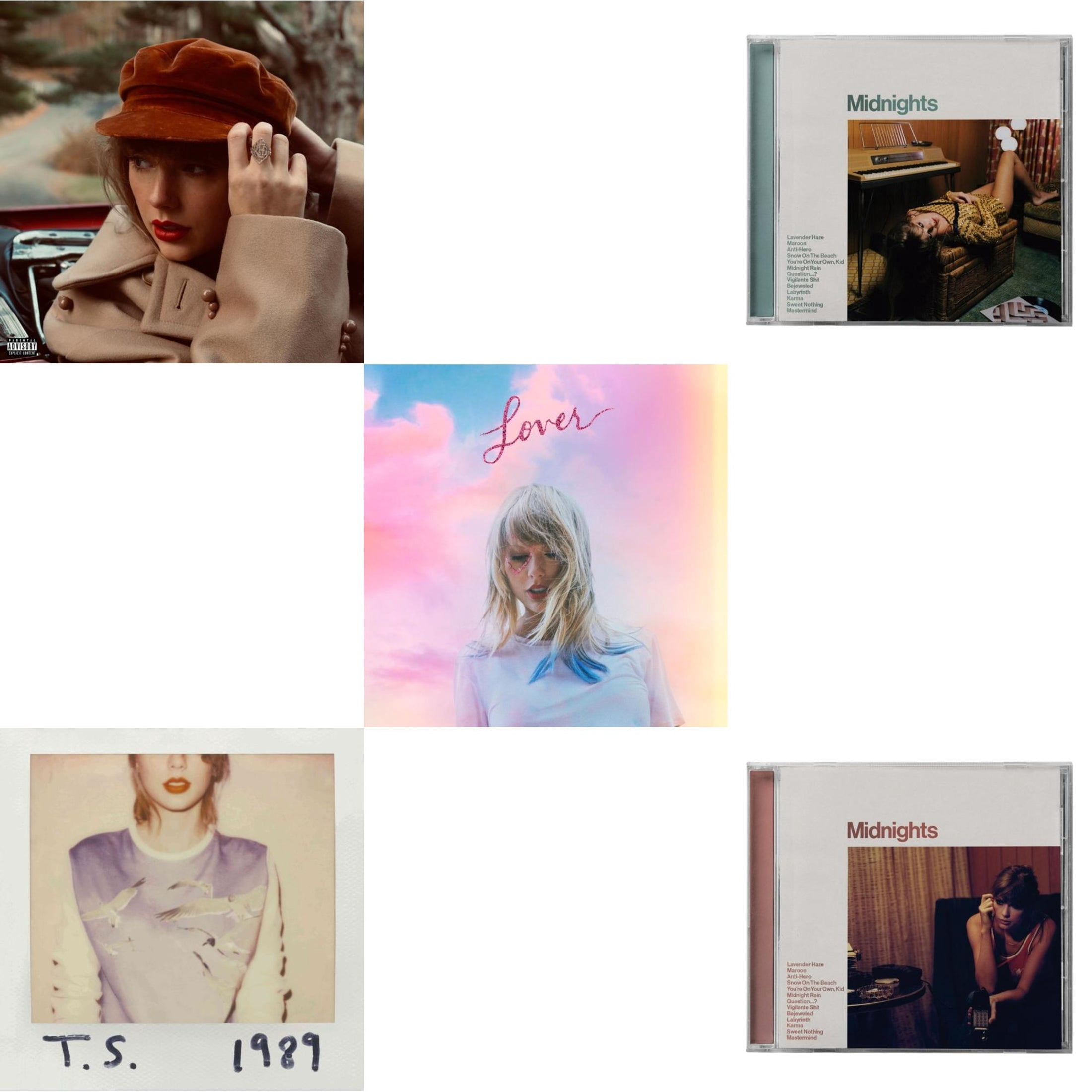 Red (Taylor's Version) (Edited) (2CD) & 1989 & Lover (Deluxe) (Version ...