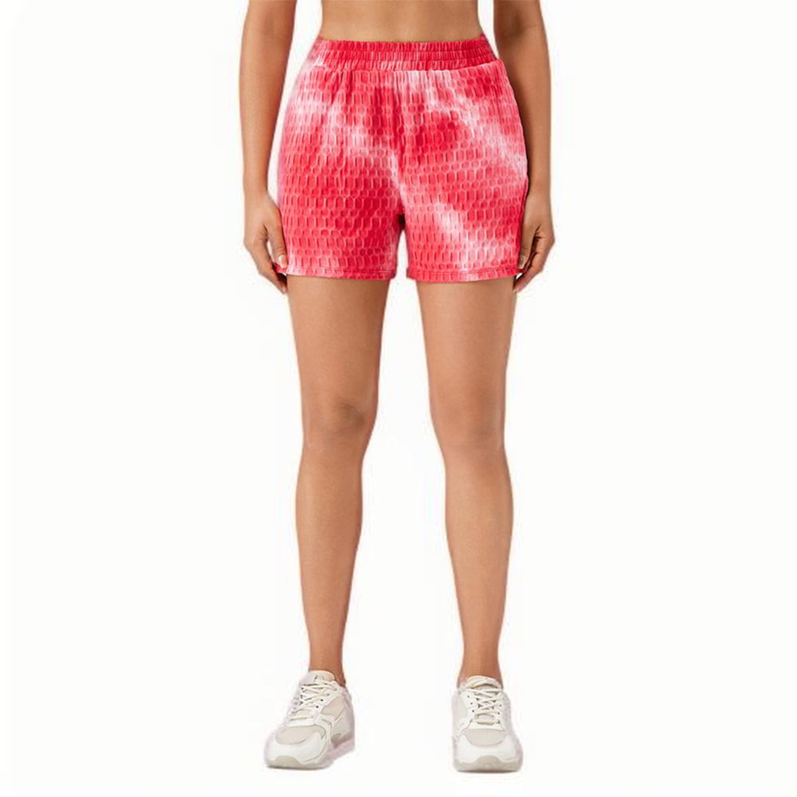 Red Teen Girls Sets Color Block Loose Fit Shorts Sets for Women Workout ...