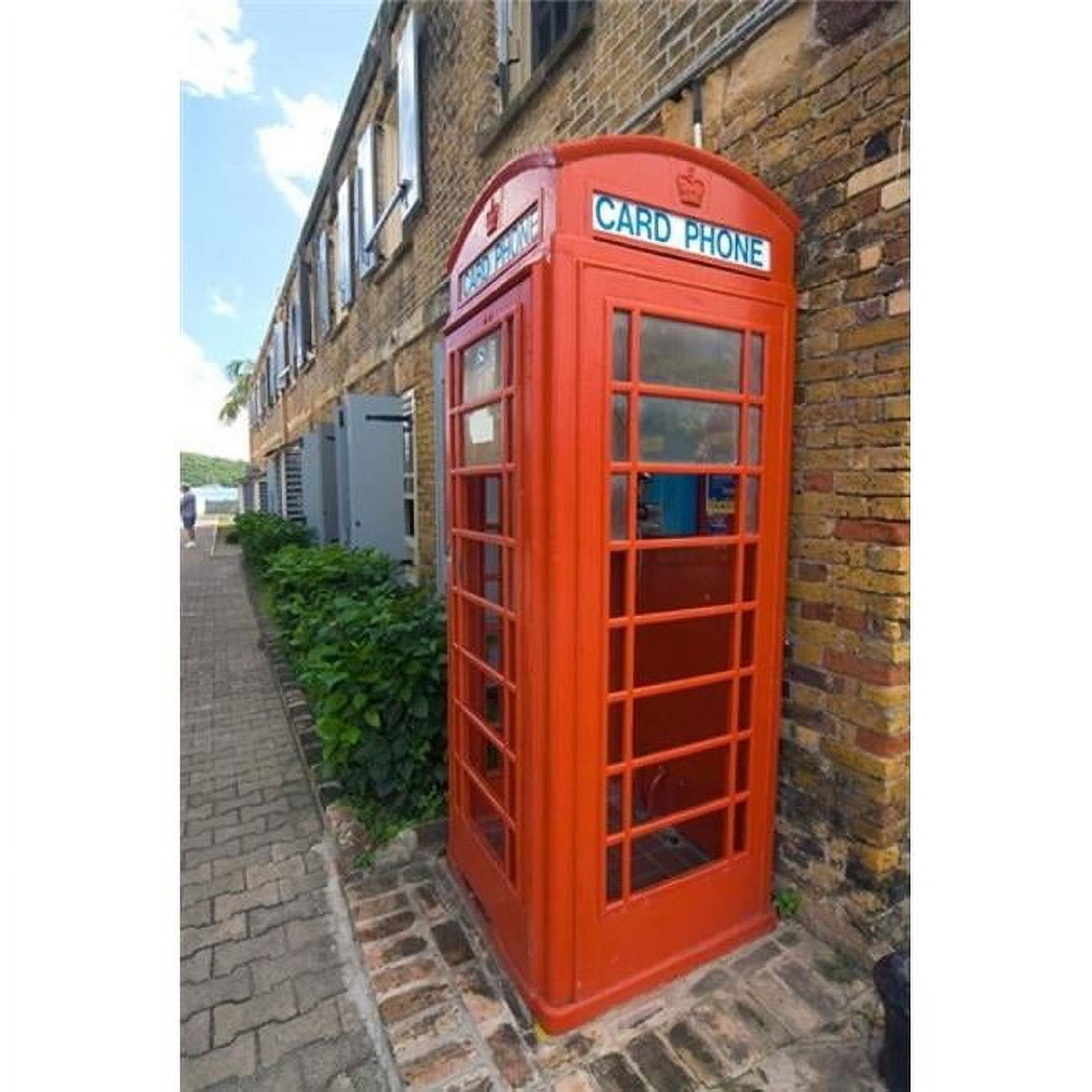 Red Telephone Box Nelsons Dockyard Antigua Poster Print by Nico Tondini ...