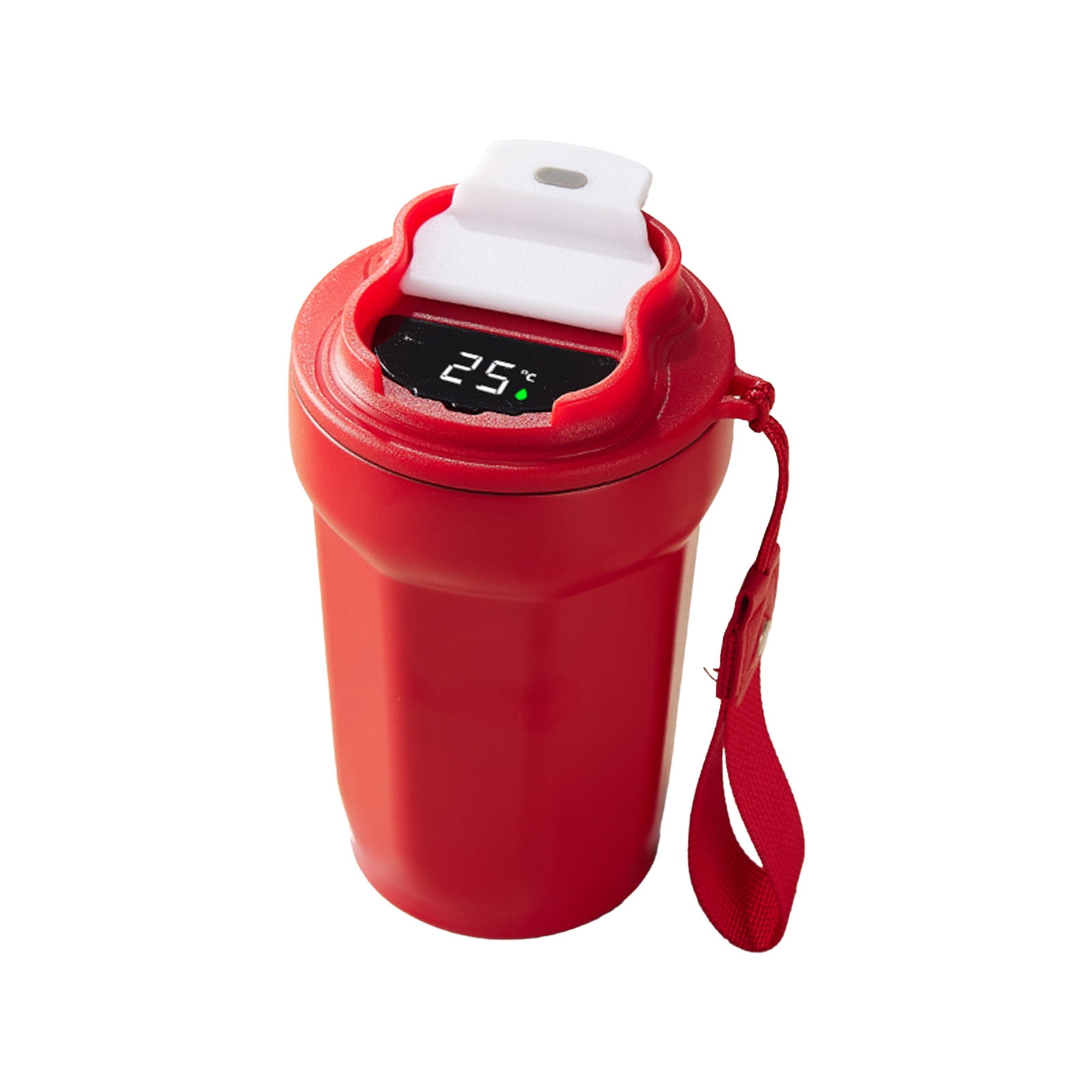 Red Temperature Display Travel Mug 500Ml Double Wall Vacuum Insulated ...