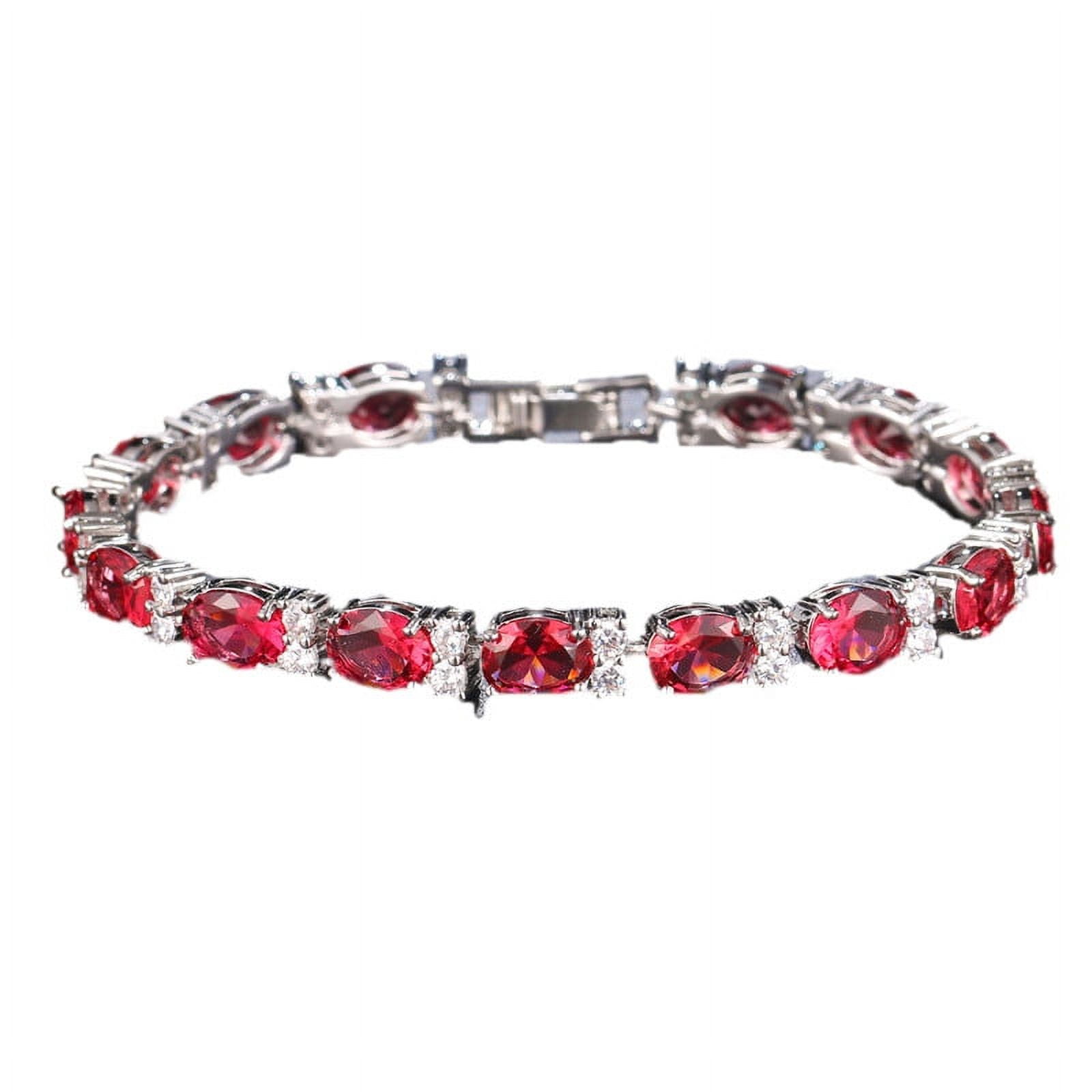 Red Tennis Bracelets For Women Multiple Colors Bracelets Birthstone ...