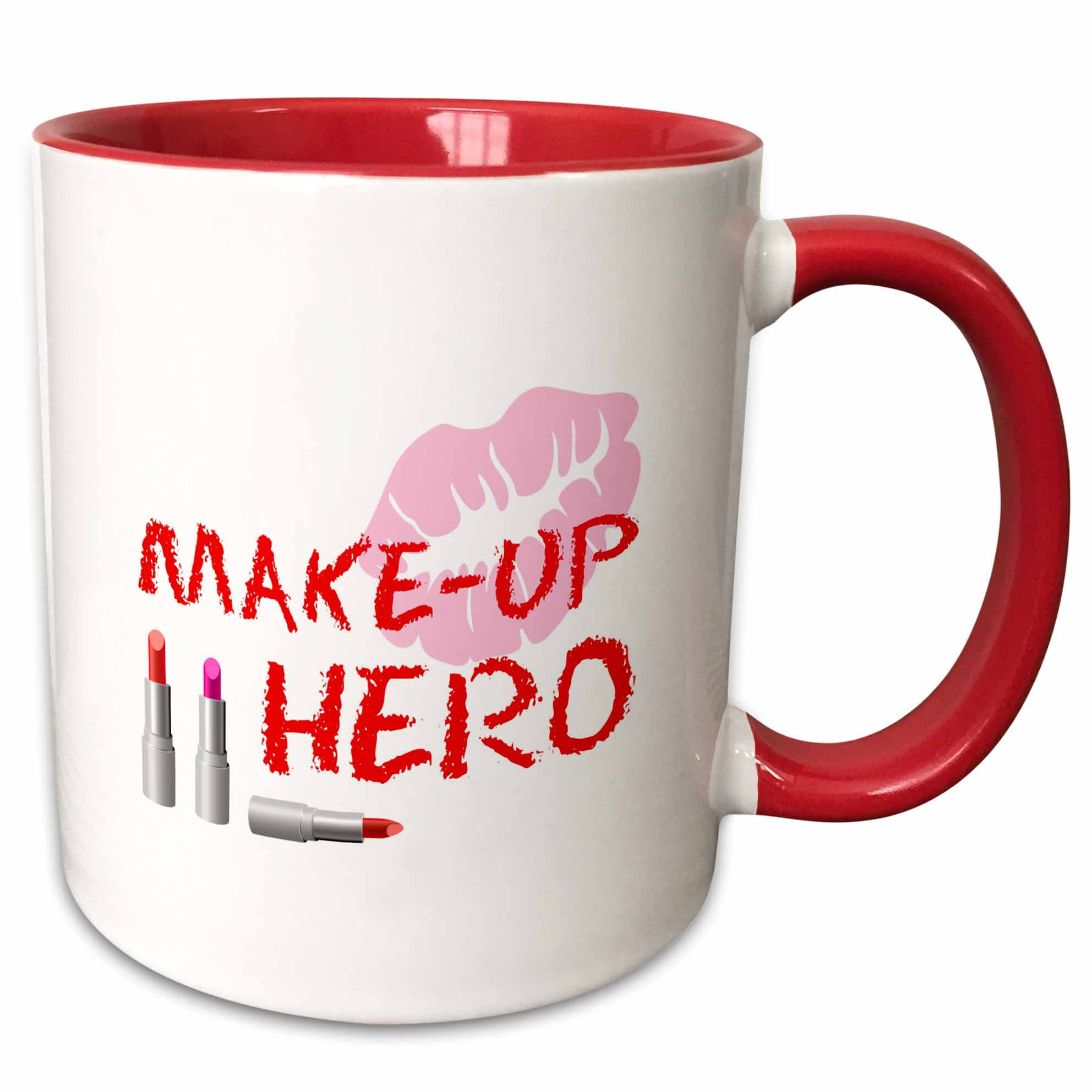 3drose, Red Text Makeup Hero, Three Lipstick Tubes, Lips on White ...