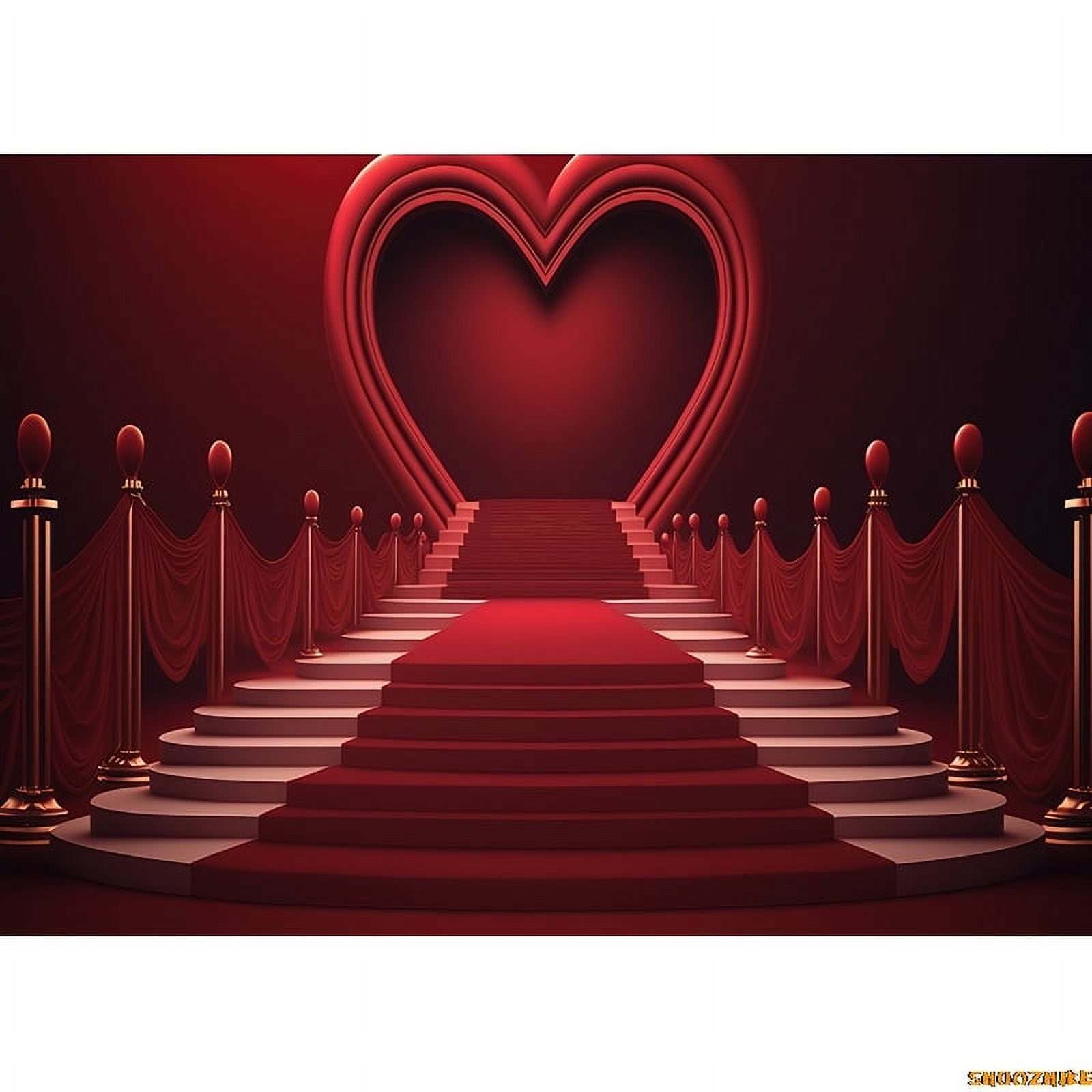 Red Theater Podium Stage Op Curtain Spotlight Photography Backdrops ...