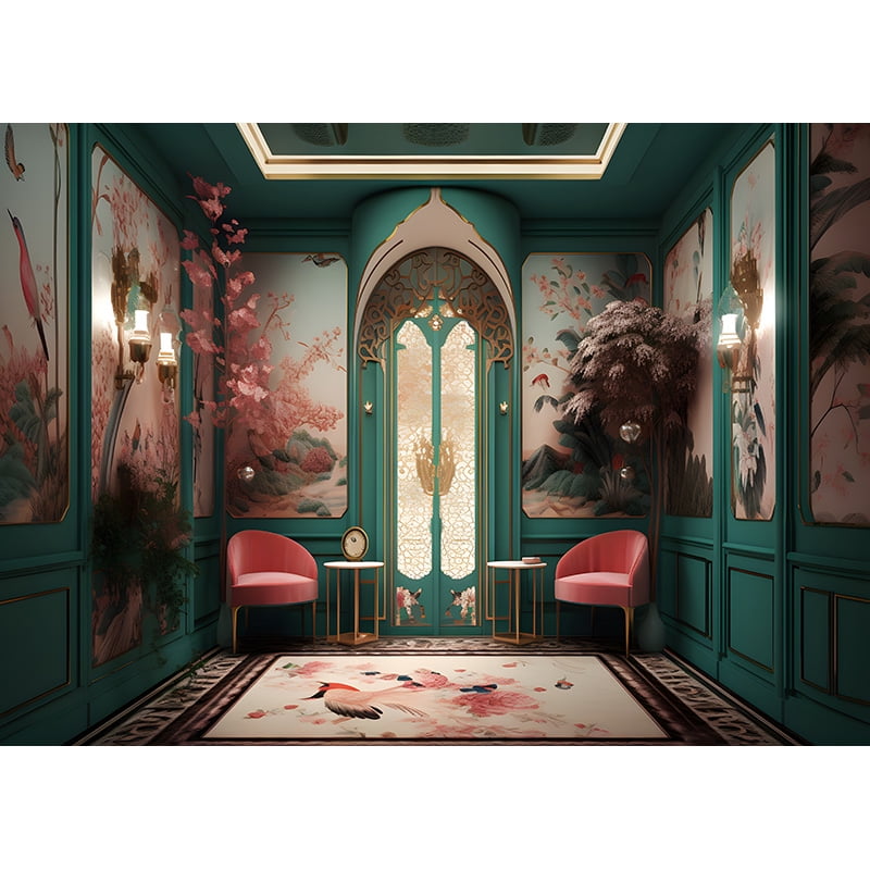 Red Theater Podium Stage Open Curtain Spotlight Photography Backdrops ...