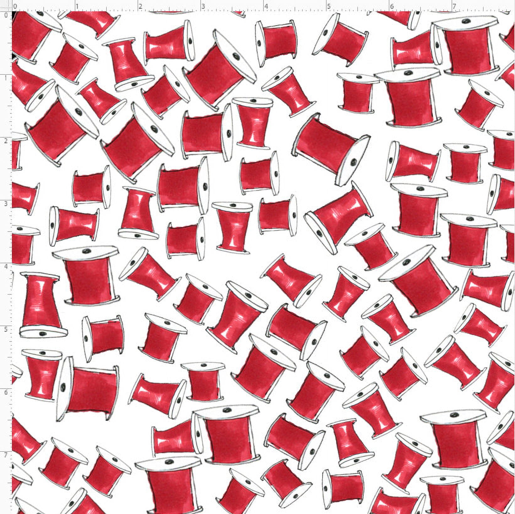 Red Thread White Fabric Yard - Walmart.com