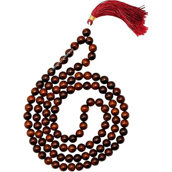 Red Tiger Eye Mala Beads 108 Buddhist Prayer Beads Japamala (Without ...