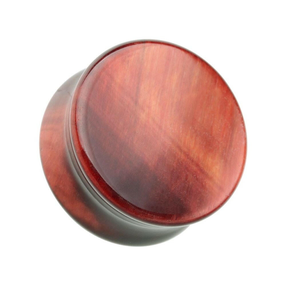 Red Tiger Eye Natural Stone Double Flared Ear Gauge Plug - Walmart.com