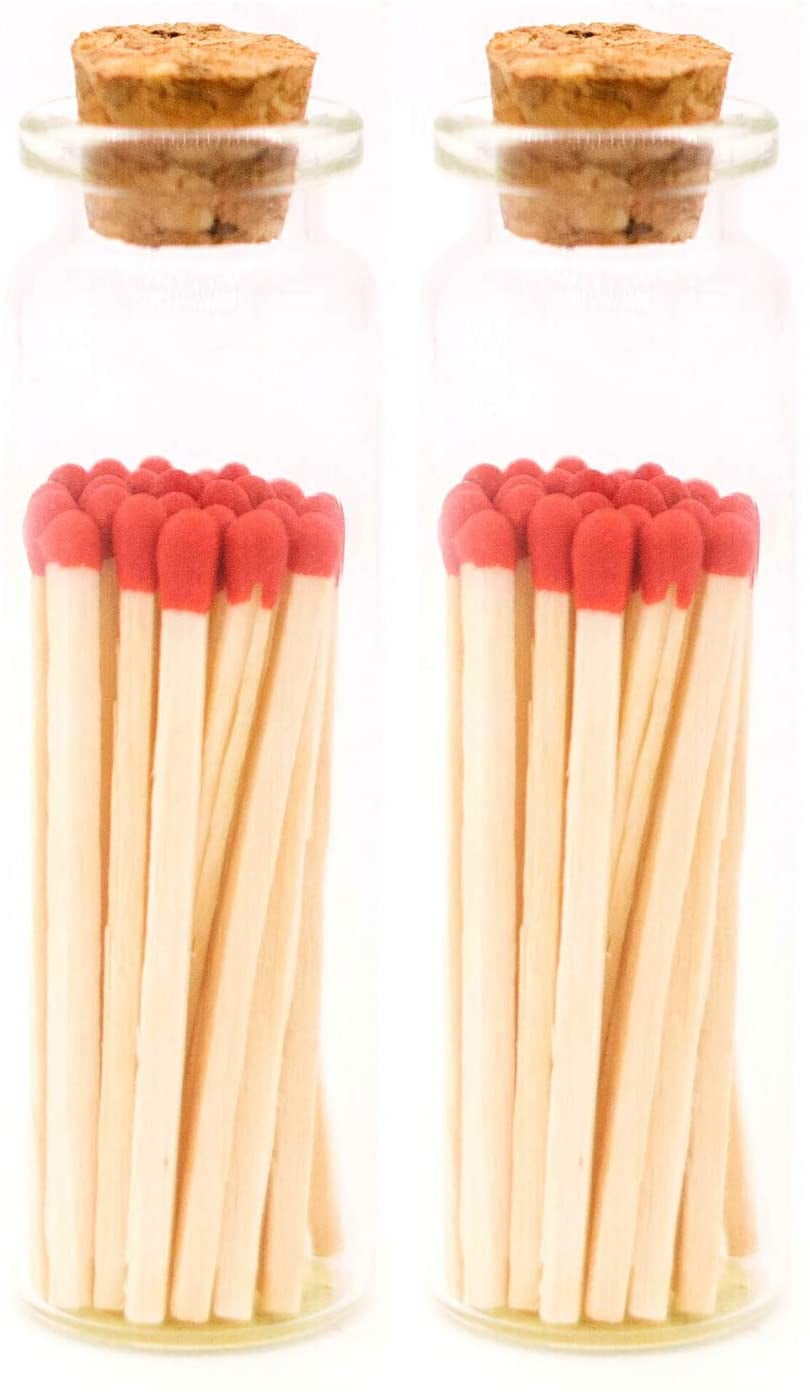 Red Tip Decorative Matches, 40 Small Premium Wooden Matches | Artisan ...