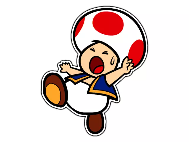 Red Toad Crying 2D Waterproof Sticker Phone Decal Water Bottle Stickers ...