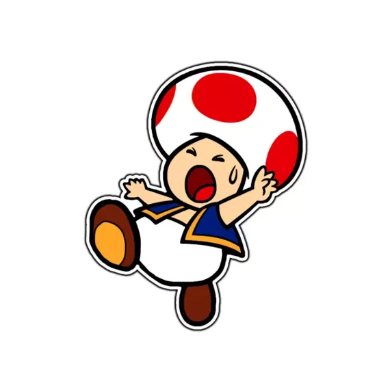 Red Toad Crying 2D Waterproof Sticker Phone Decal Water Bottle Stickers ...