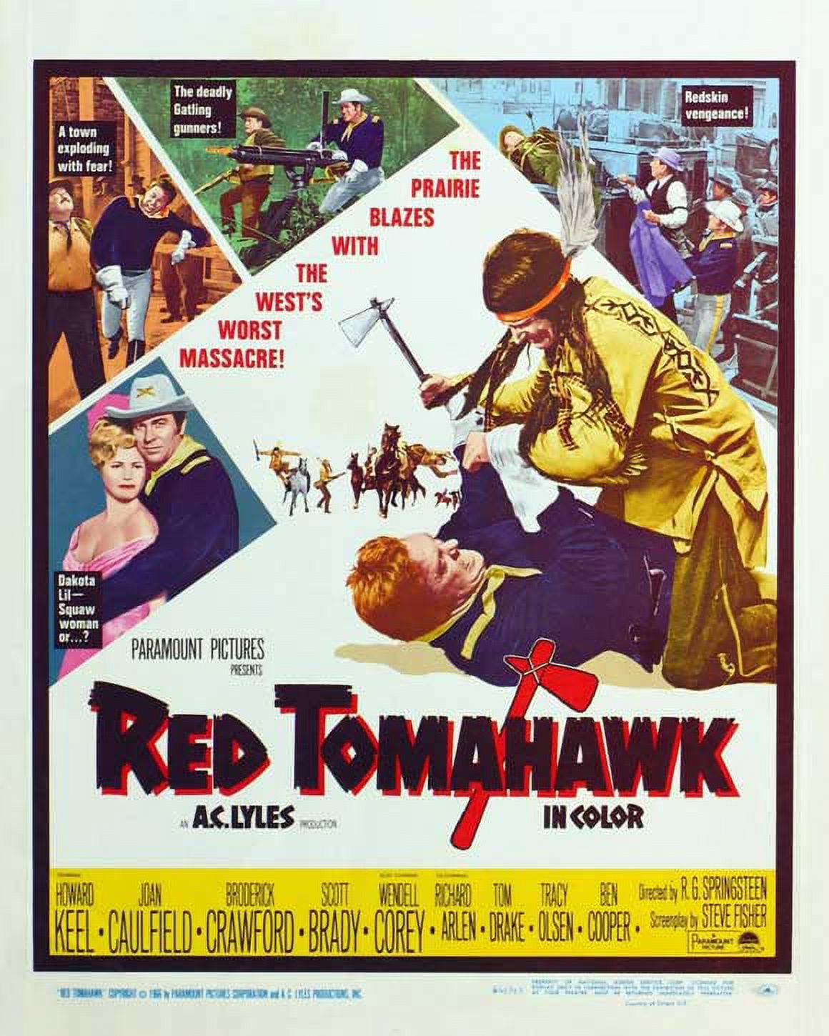 Red Tomahawk - movie POSTER (Style B) (11" x 17") (1966) - Walmart.com