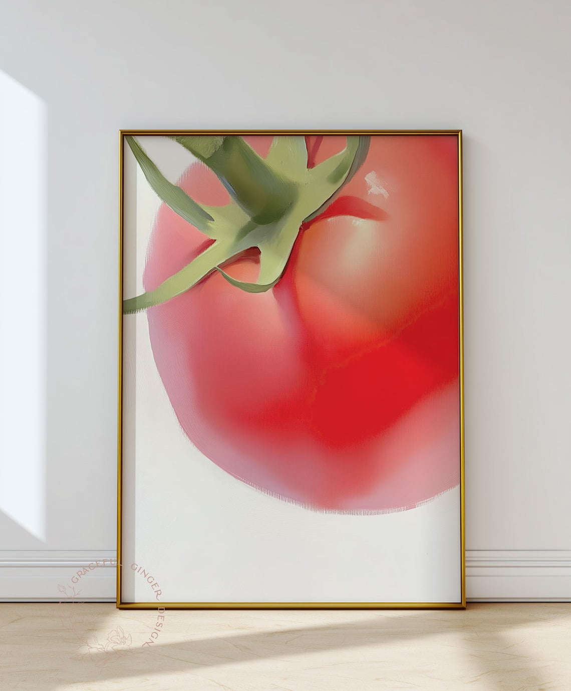 Red Tomato Wall Art, Kitchen Vegetable Print, Modern Still Life Home ...