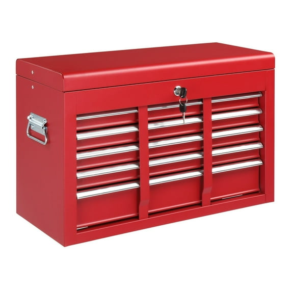 Red Tool Chest Steel Tool Storage Box with 5 Drawers & Locking System ...