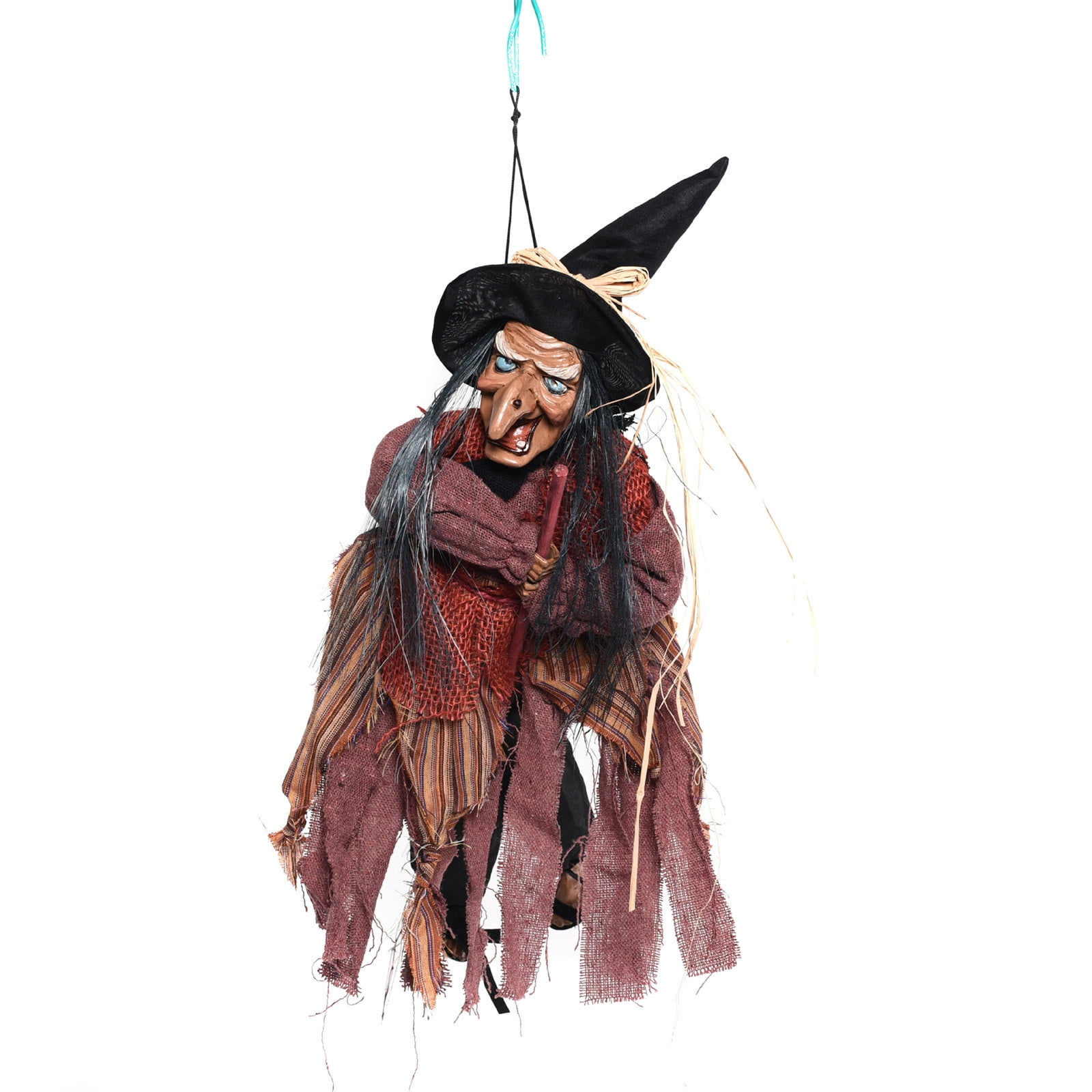 Red Touch-Activated Glowing Screaming Witch Prop For Halloween Decor ...