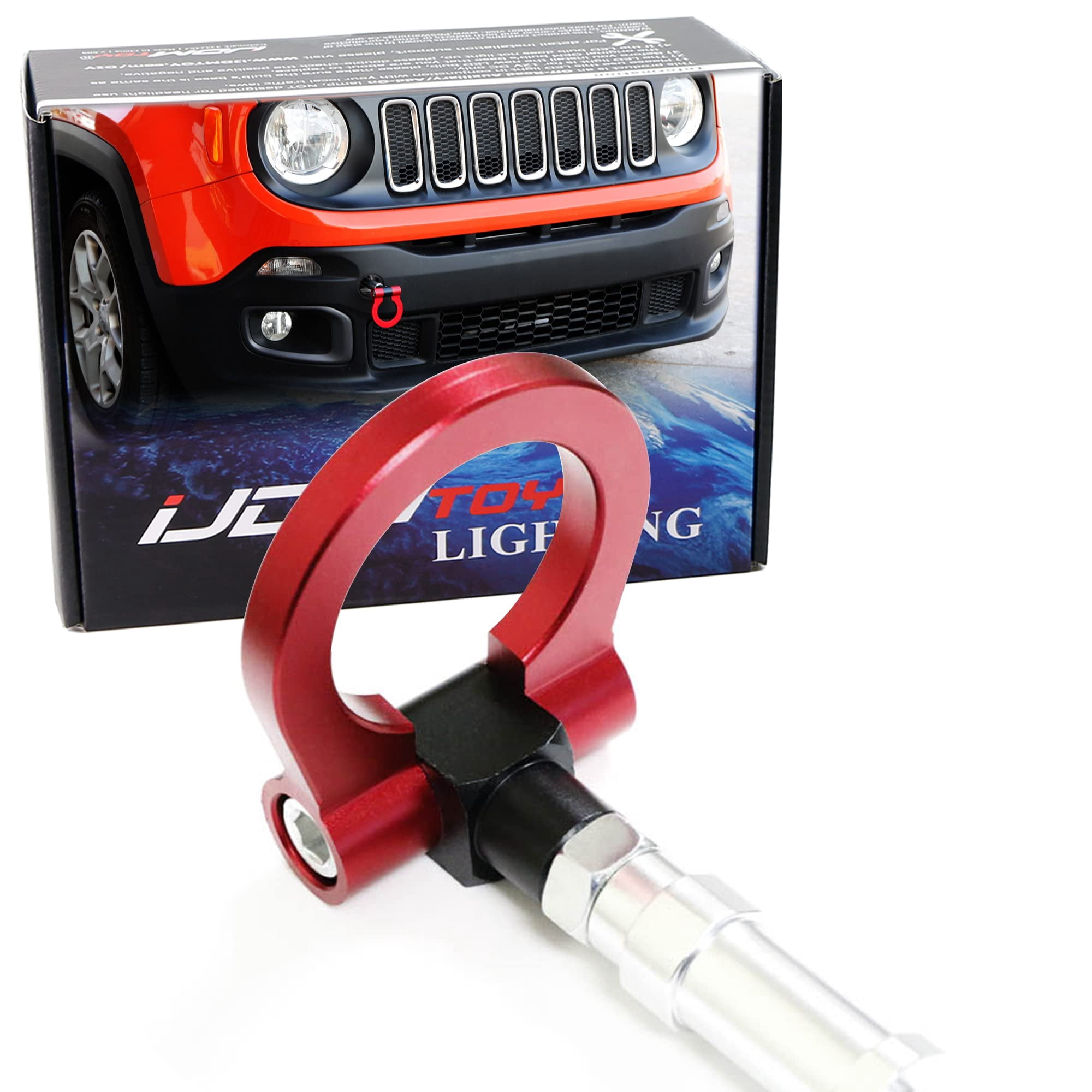 Red Track Racing Style Tow Hook Ring For Jeep 2015-up Renegade Latitude ...