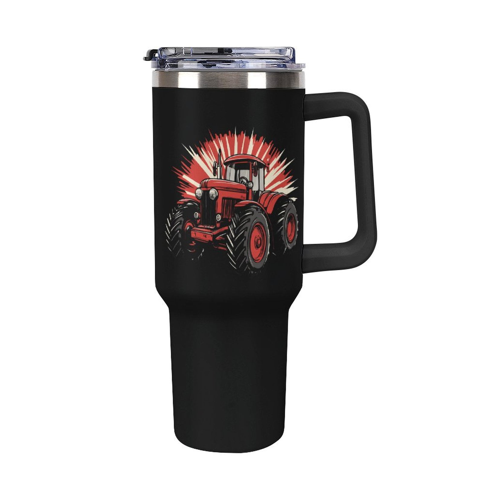 Red Tractor 40 oz Tumbler with Handle and Straw Stainless Steel ...