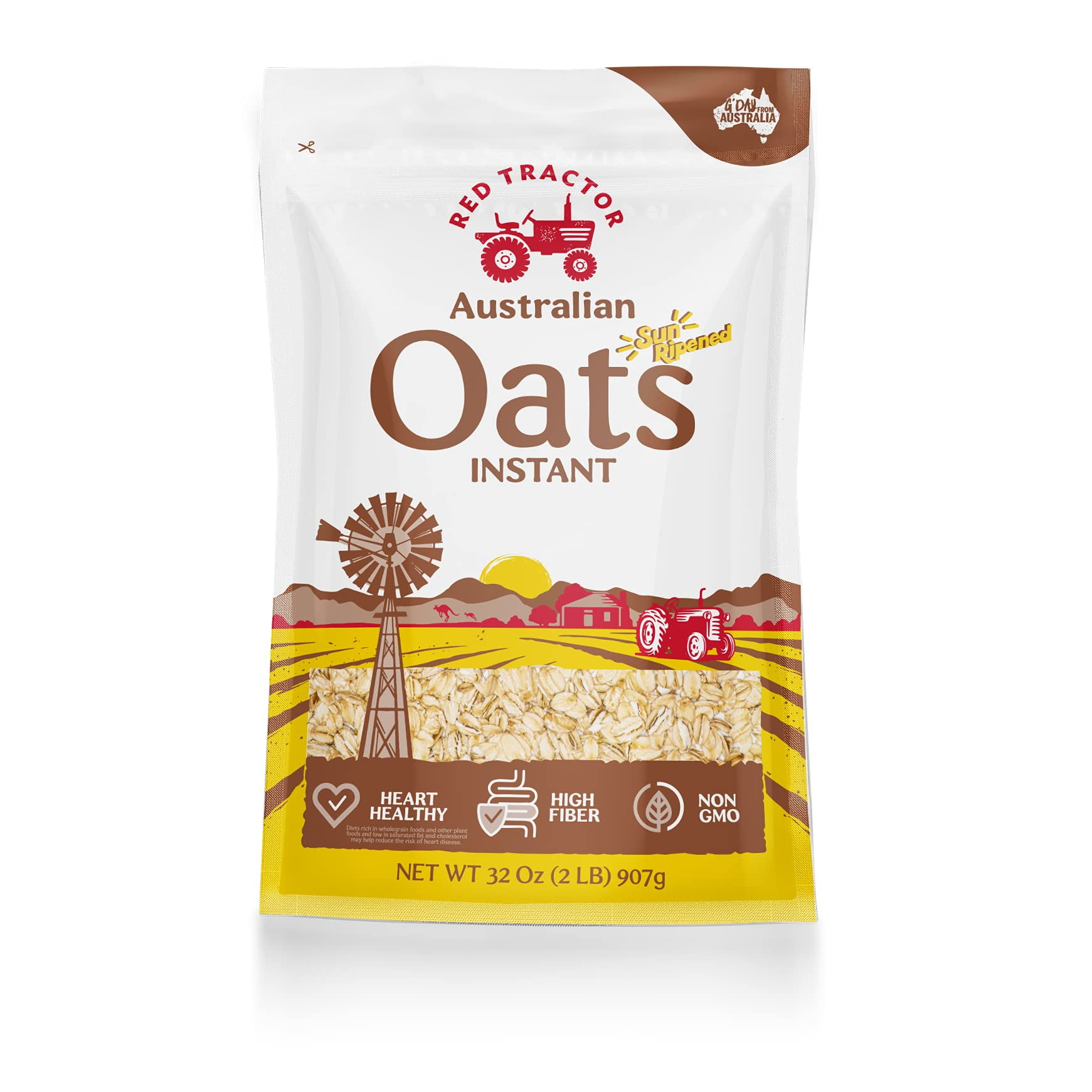 Red Tractor Australian Creamy Style Instant Oats 32oz (Pack of 3 ...