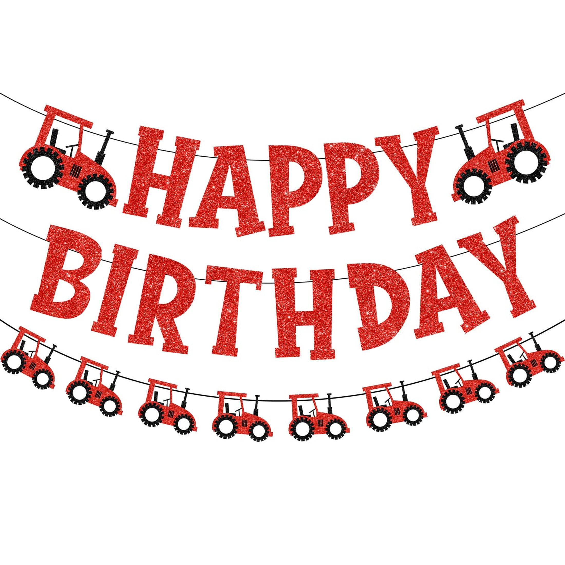 Red Tractor Party Pack - Farm Themed Decorations for Kids Birthday ...