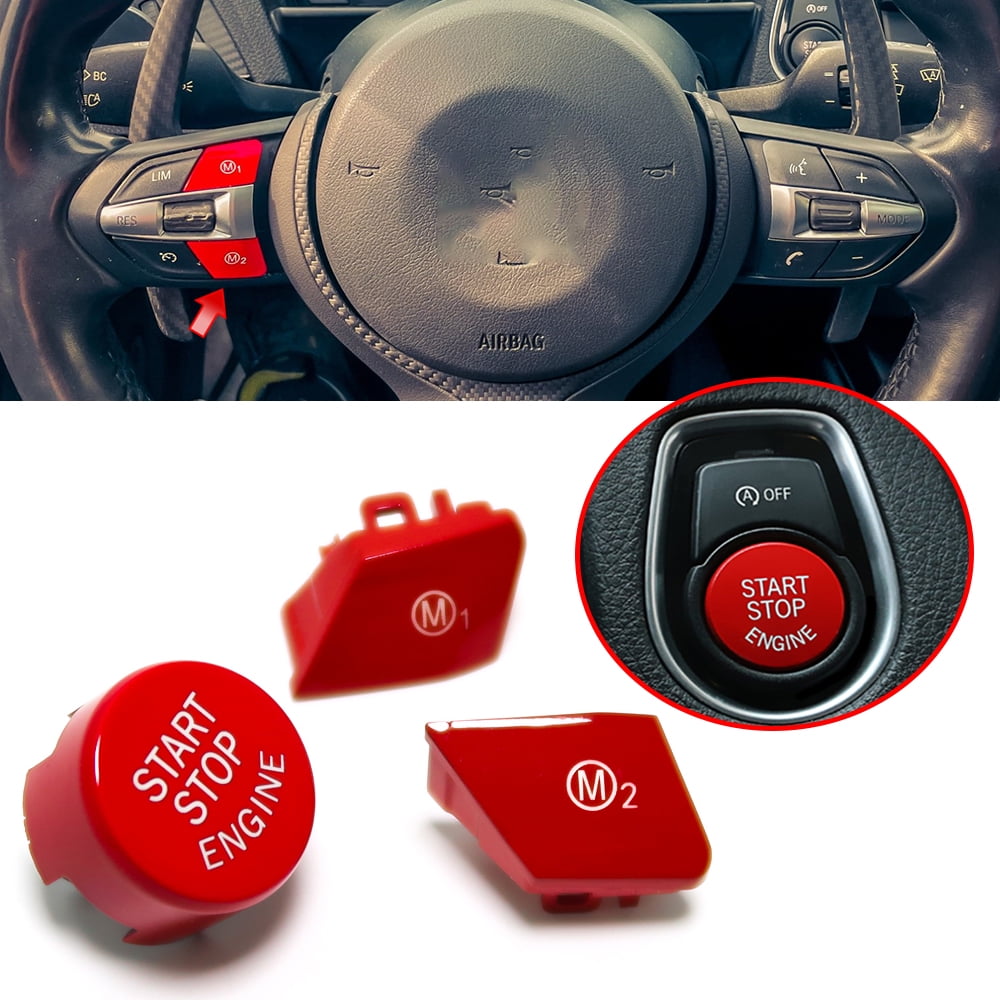 Red Translucent Sport Car Steering Wheel M1 M2 Replace Switch Button ...