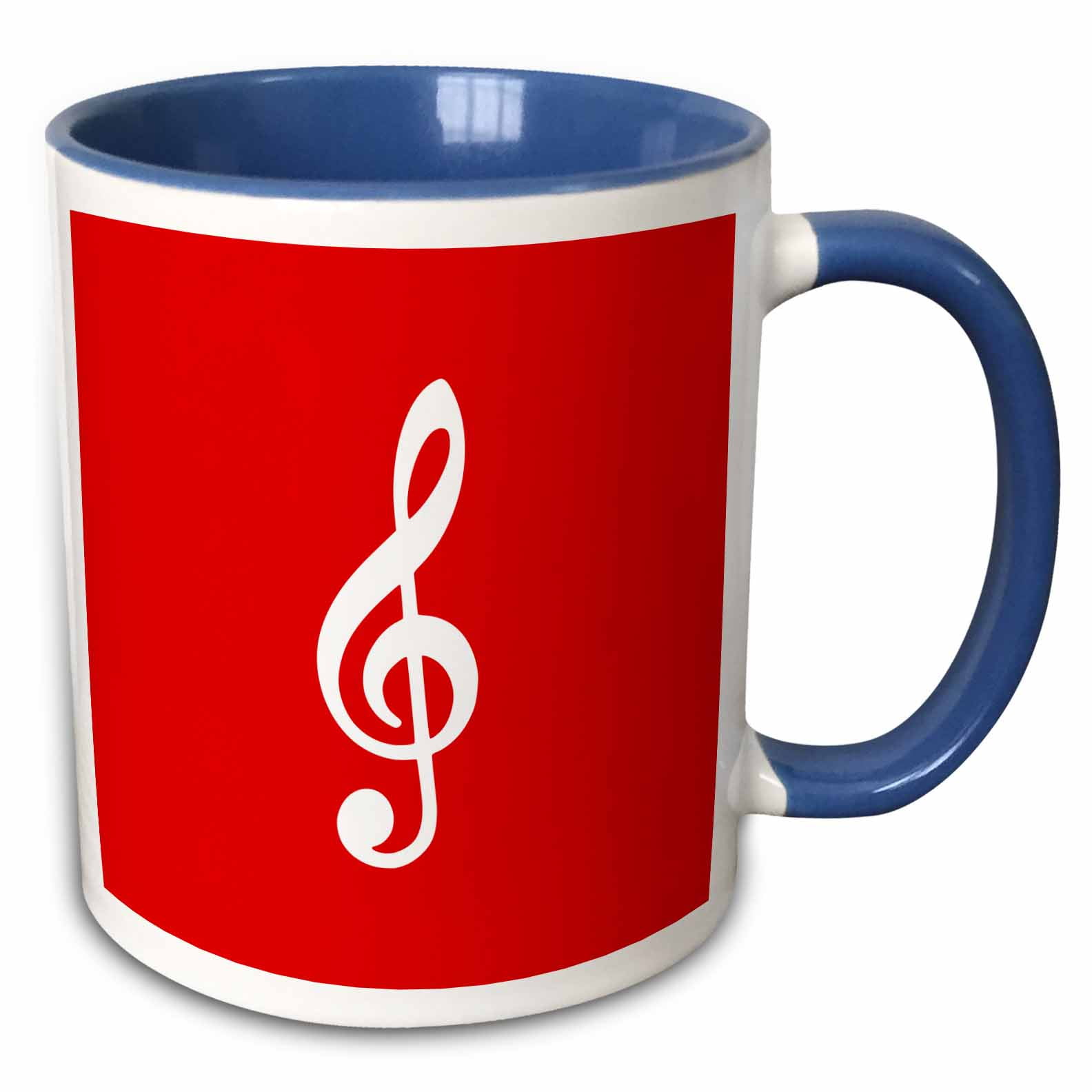 Red Treble Clef Music Notation - G clef musical note musician gift 11oz ...