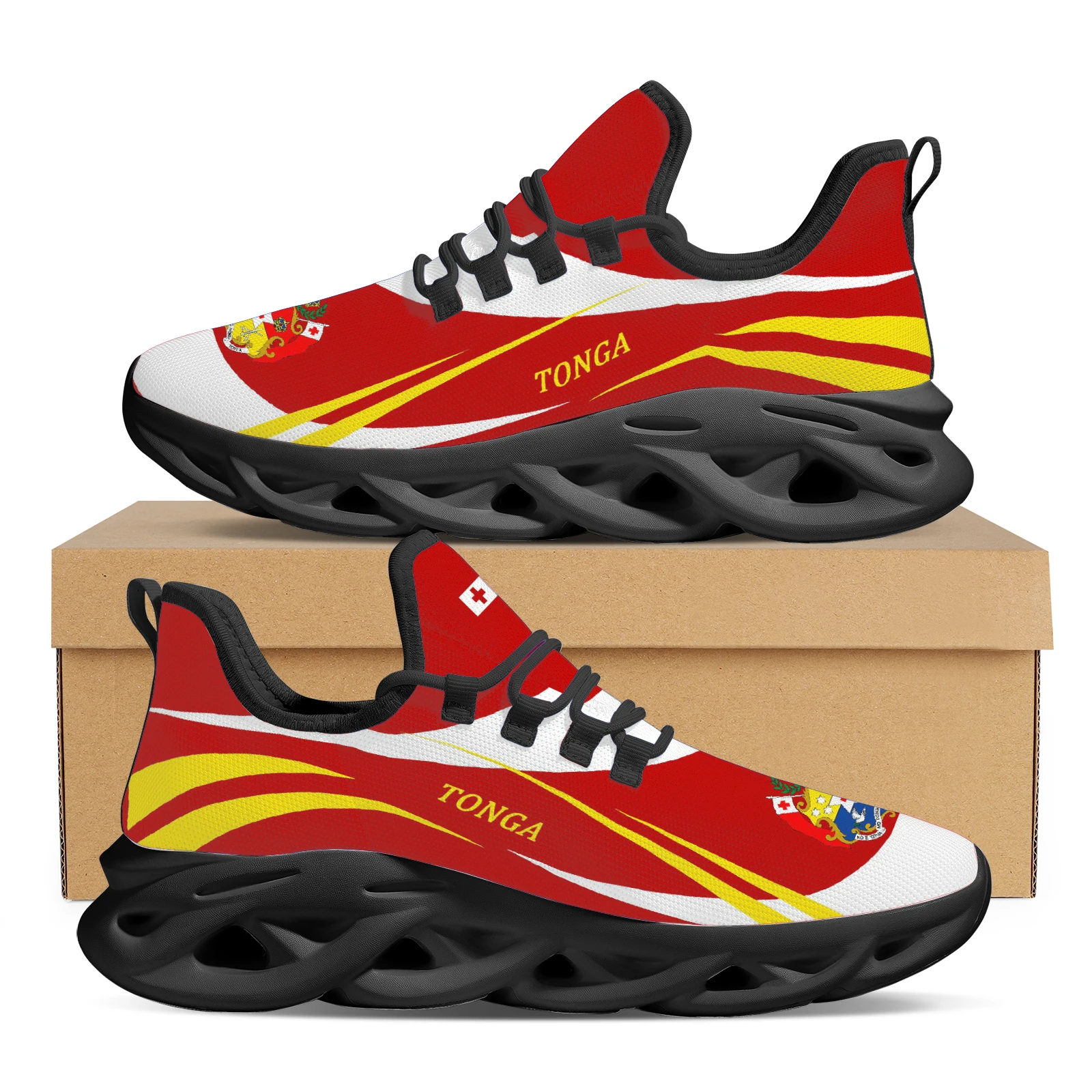 Red Trendy Tonga National Flag Design National Emblem Printing Outdoor ...