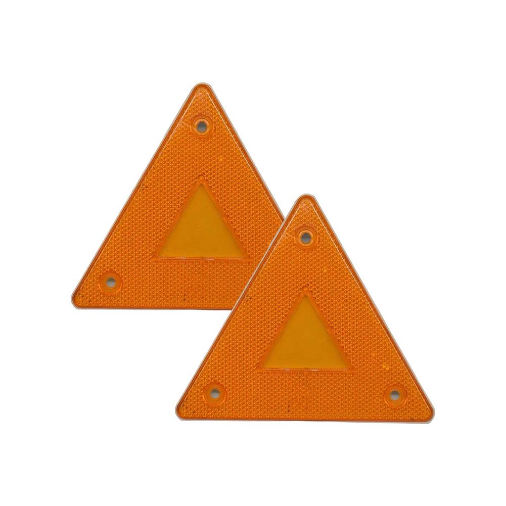 Red Triangle Reflector Screw-Mount Triangular 2 Holes Trailer Truck Hot ...