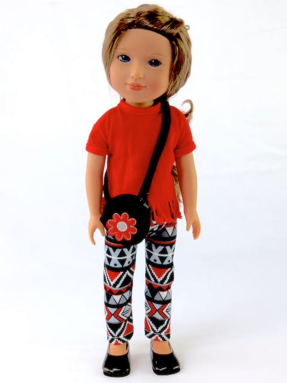 Red Tribal Print Outfit with Purse for 14.5inch Dolls | American ...