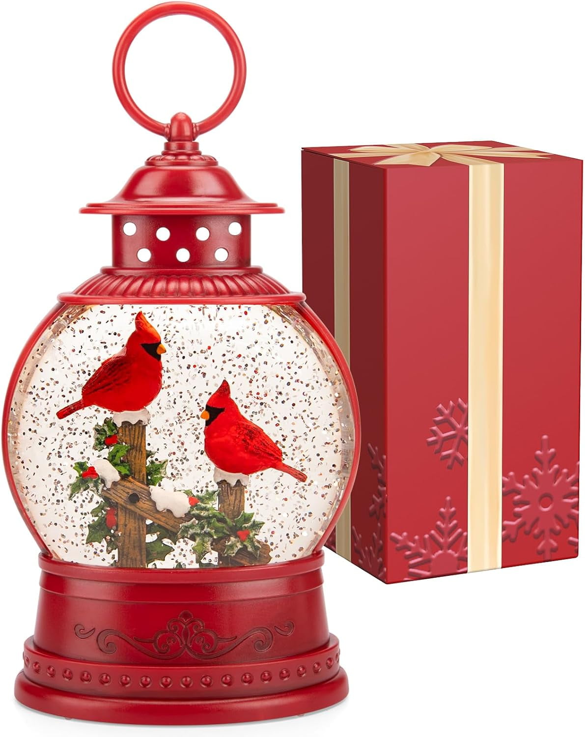 Red Truck Christmas Snow Globes, Light Up Musical Snow Globe Christmas ...