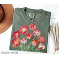Red Tulip Flower Shirt Botanical Floral Tee Spring Garden Tee ...