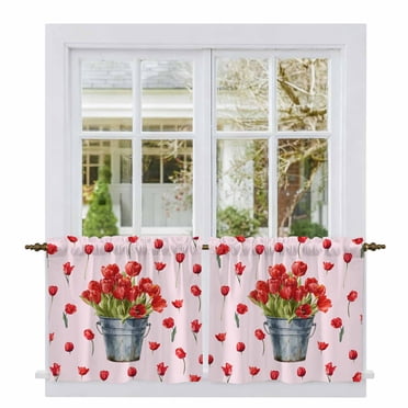 Happy Easter Kitchen Curtain for Berdoom Living Room Cafe 54 Inch ...