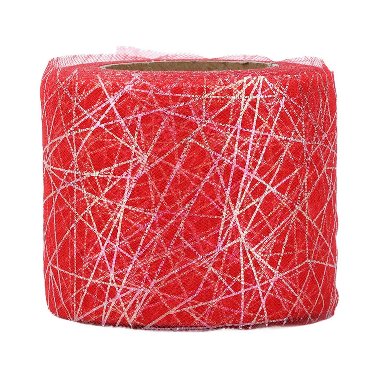 Red Tulle Roll 6 Inch x 25 Yards - DIY Bow Headdress Material Ribbon ...