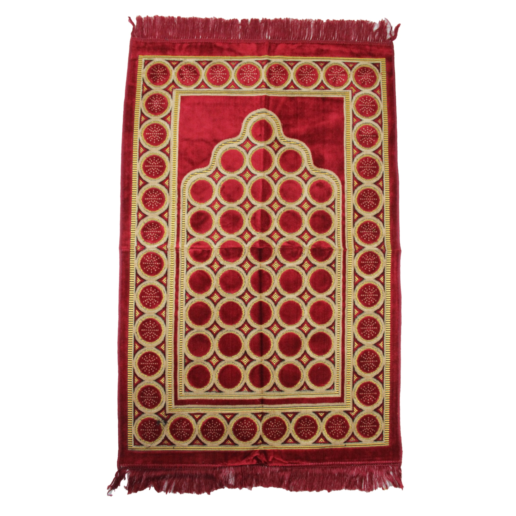 Red Turkish Muslim Prayer Mat Sajada Janamaz Rug For Meditation High ...