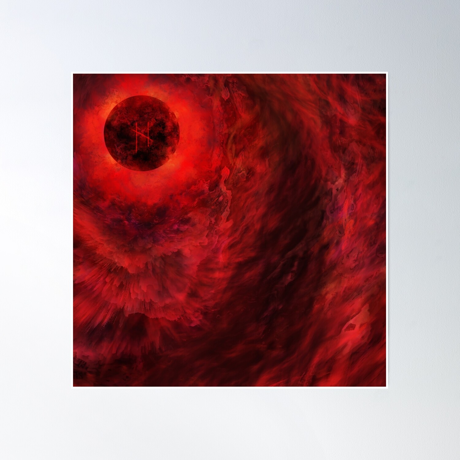 Red Twilight Poster Wall Art, Modern Wall Decor, 30x30 UNFRAMED ...