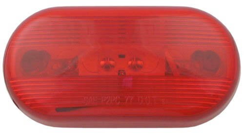 Red Two Bulb 4" Oval Side Marker Lights (1 per pack) - Walmart.com