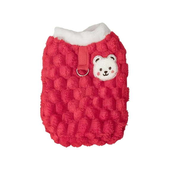 Red Two Legged Dog Vest For Winter Padded Coat Medium Windproof Fabric ...