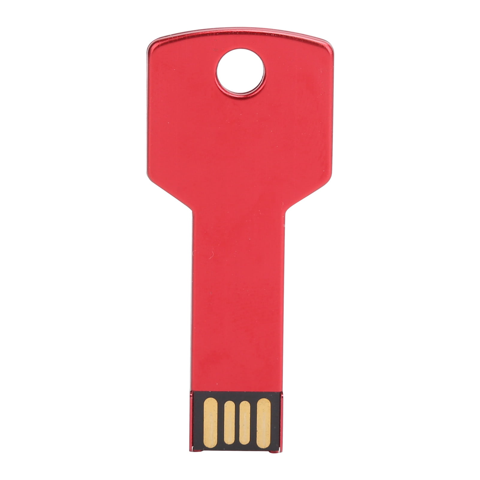 Red USB Flash Drive Aluminum Alloy Key Shape Memory U Disc for Car ...