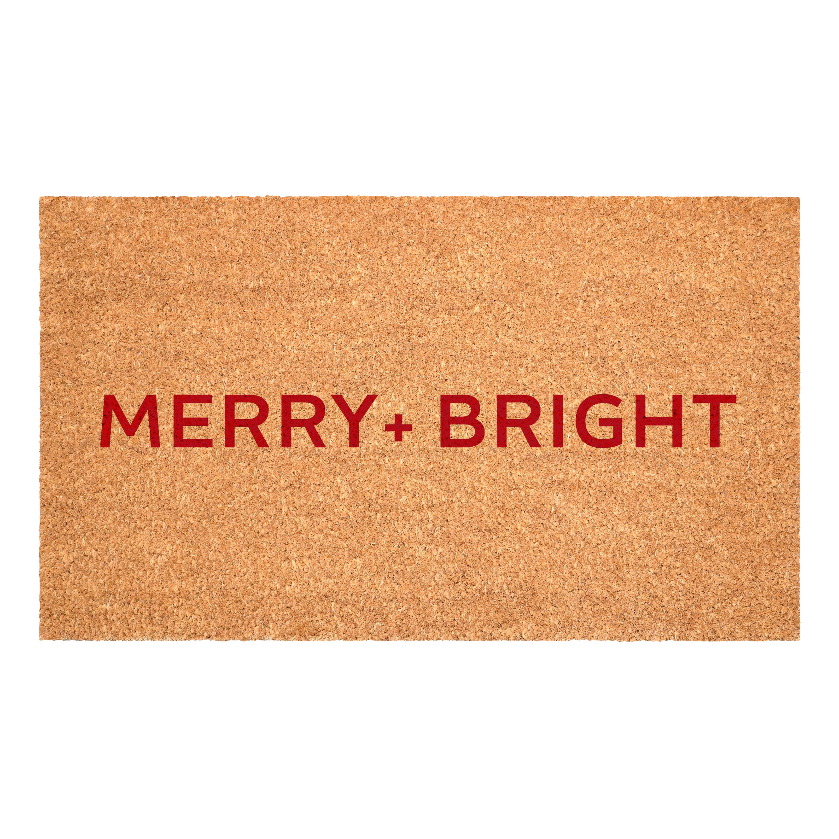 Red Ultra Modern Merry & Bright Doormat 17" x 29" - Walmart.com