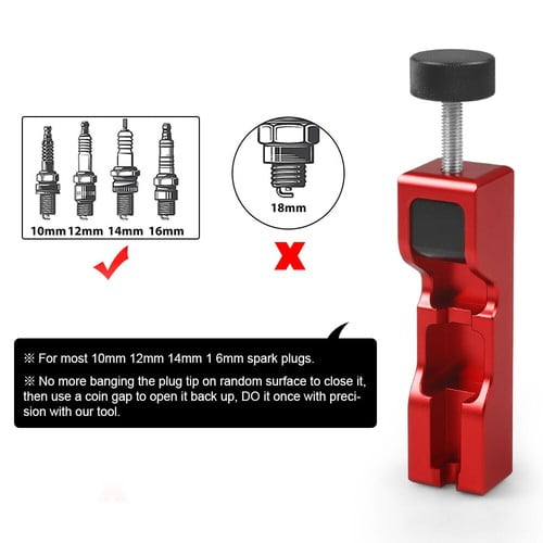 Red Universal Spark Plug Gap Tool Red for Most 10mm 12mm 14mm 16mm ...