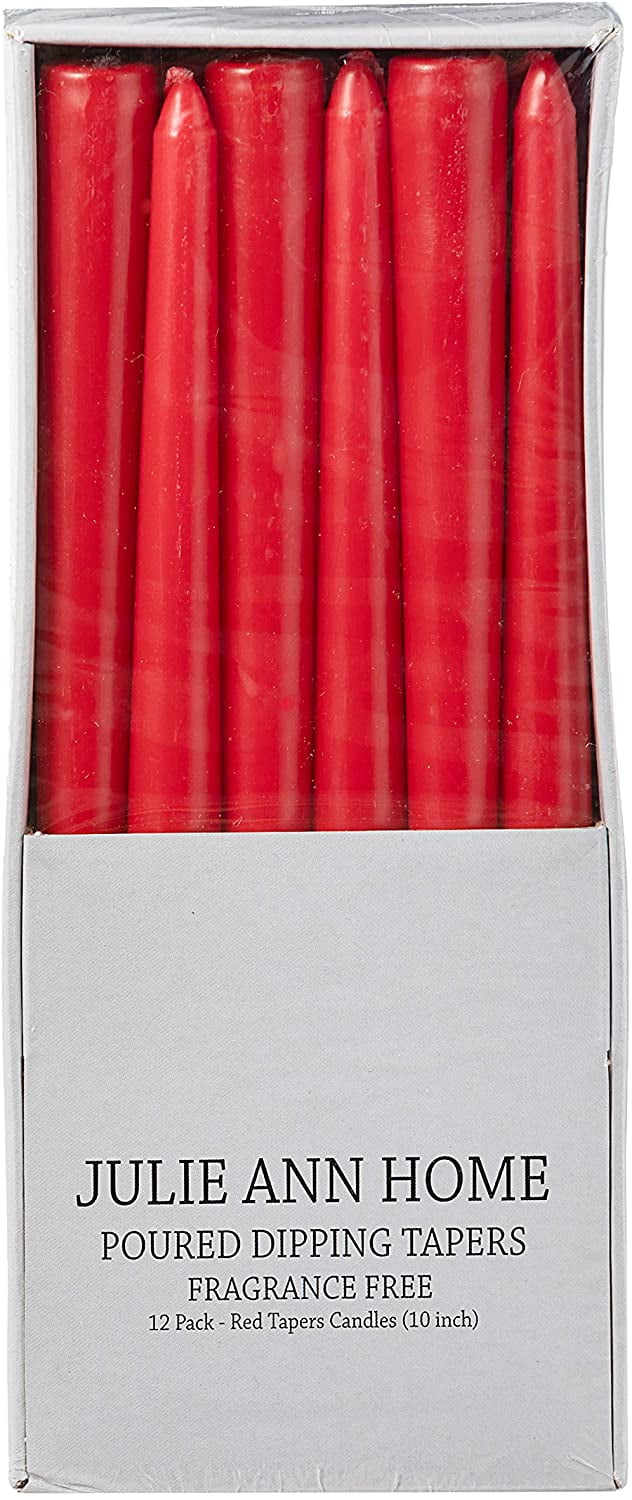 Red Unscented Tapers - Set of 12pcs - Walmart.com