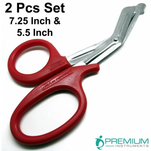 Red Utility Scissors 5.5" & 7.25" Multi-Purpose Diy Ems Universal 2 ...