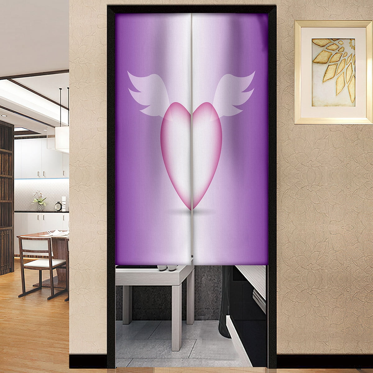 Red Valentine Heart Door Curtain Kitchen Kids Room Partition Drapes ...