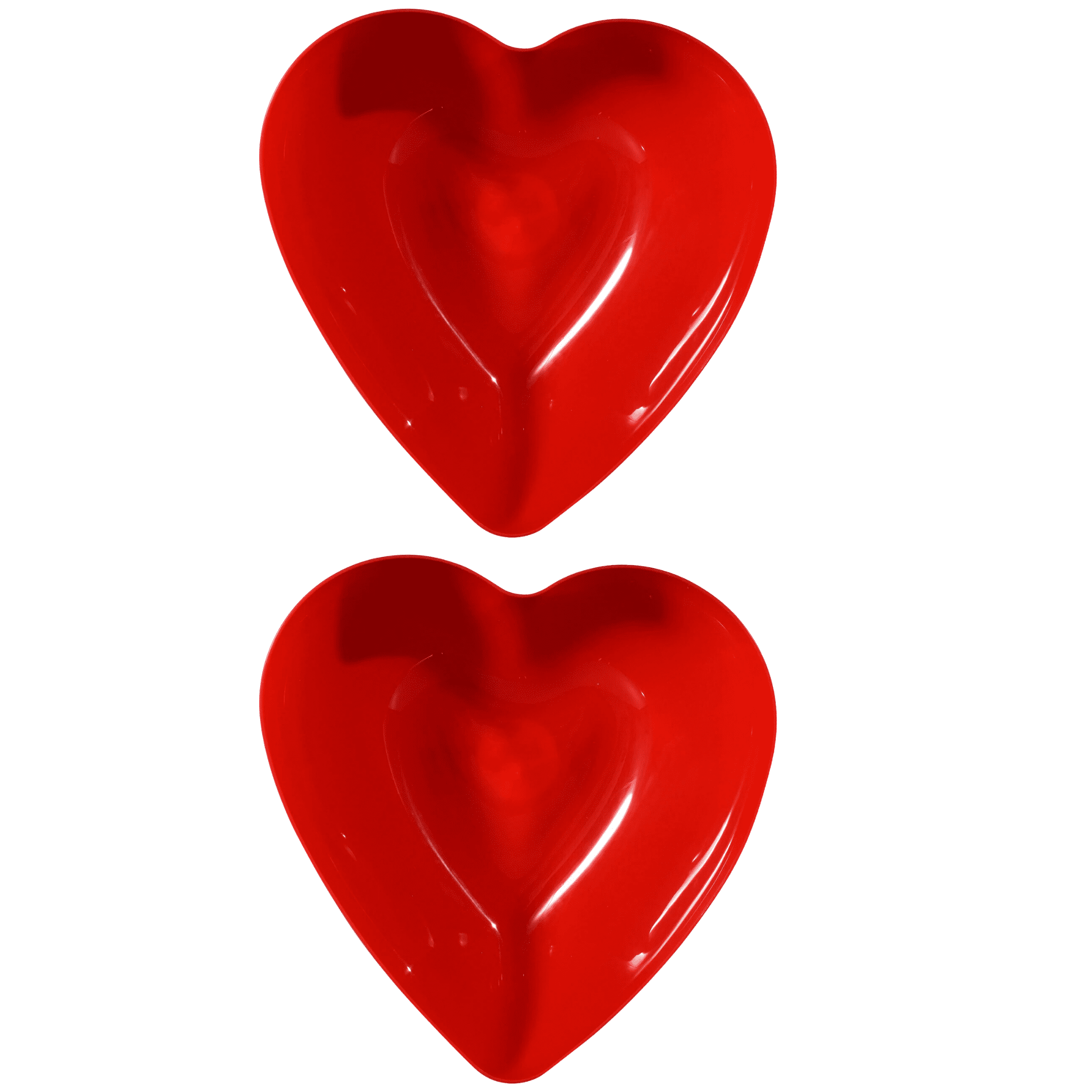 Red Valentine Heart Shaped Deep Plastic Bowls for Valentines Day ...