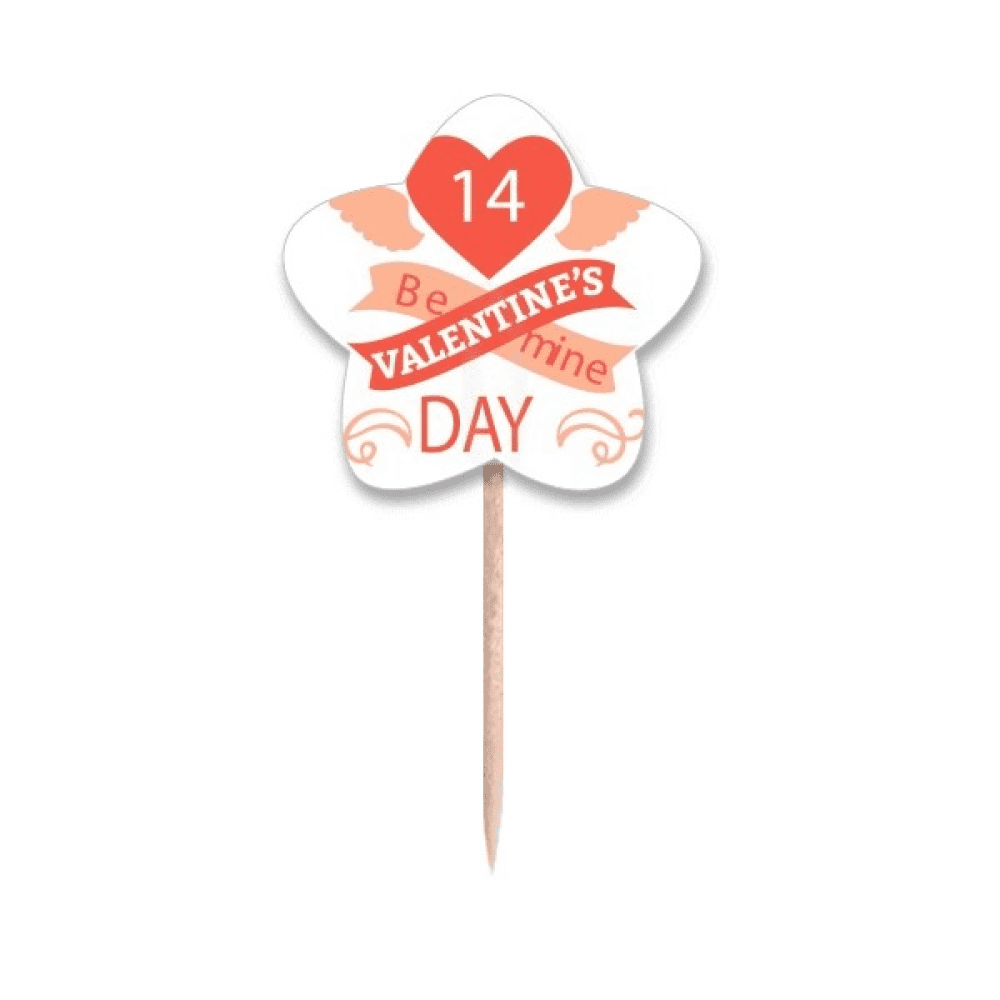 Red Valentine's Day Be Mine Toothpick Flags Star Lable Cupcake Picks ...